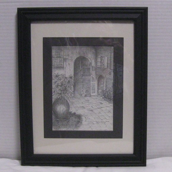 Archie C Boyd | Art | Brulatown Courtyard New Orleans Black White ...